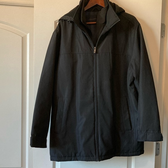 Weatherproof | Jackets & Coats | Mens Dark Black Double Zip Winter Coat ...
